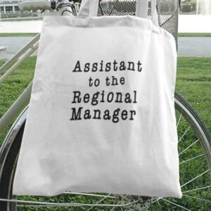 Pop Threads Assistant To The Regional Manager Funny TV Natural 15x15 inches Large Canvas Tote Bag