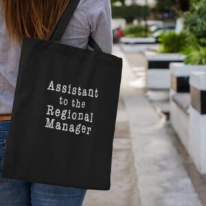 Pop Threads Assistant To The Regional Manager Funny TV Natural 15x15 inches Large Canvas Tote Bag