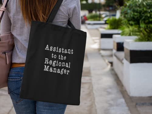 Pop Threads Assistant To The Regional Manager Funny TV Natural 15x15 inches Large Canvas Tote Bag