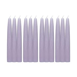 Zest Candle 12-Piece Taper Candles, 6-Inch, Lavender