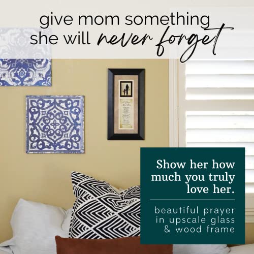 Dexsa Prayer for My Mom Wood Frame Wall Plaque for Mother’s Day, Birthday Gift for Mom | Made in USA | Bonus Mom Gift, Mother-in-Law Picture Frame | Best Mom Plaque from Son or Daughter | 8x16 inches