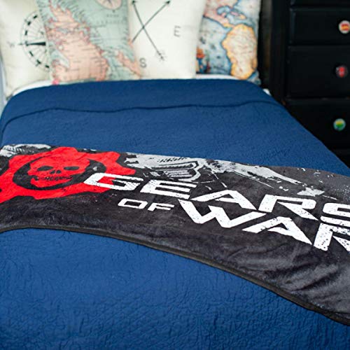 JUST FUNKY Gears of Wars Fleece Blanket | Licensed Gears of War Merchandise 45 x 60 Inches