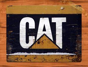 mmngt tin sign caterpillar cat vintage heavy equipment rustic wall decor tin sign 7.8x11.8 inch