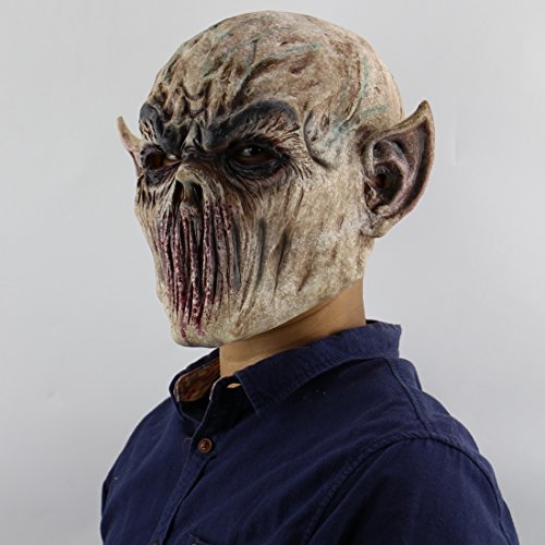 Hophen Scary Halloween Mask Terror Ghost Devil Mask Dance Party Scary Biochemical Alien Zombie Caps Mask