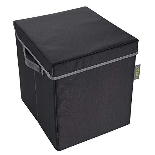 meori Storage Box with Lid, Small, Lava Black