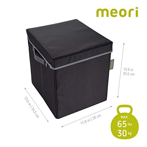 meori Storage Box with Lid, Small, Lava Black