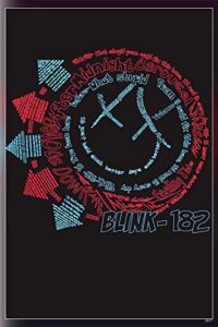 blink-182 american rock band pop punk alternative rock punk rock skate punk mark hoppus travis barker matt skiba singer songwriter musician 12 x 18 inch quoted multicolour rolled poster bi103