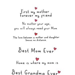 Personalized Daughter and Mom Wall Art/Mothers day 2023 for Mom/gift for mom from daughter (UNFRAMED)