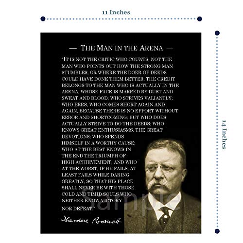 OUTWEST TRADING The Man in The Arena Speech Photo Print on Matte Photo Paper (11 x 14)