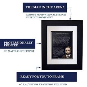 OUTWEST TRADING The Man in The Arena Speech Photo Print on Matte Photo Paper (11 x 14)