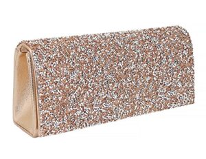 naimo bling shiny rhinestone wedding evening party clutch handbag purse (champagne)