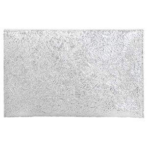 JNB Crushed Metallic Envelope Clutch, Silver