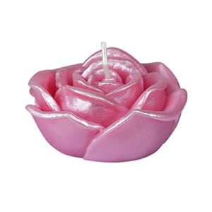 zest candle 12-piece folding candles, 3-inch, pink rose