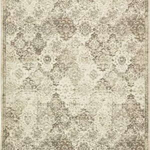 Unique Loom Tuareg Collection Vintage Distressed Traditional Area Rug, 9 x 12 ft, Beige/Brown