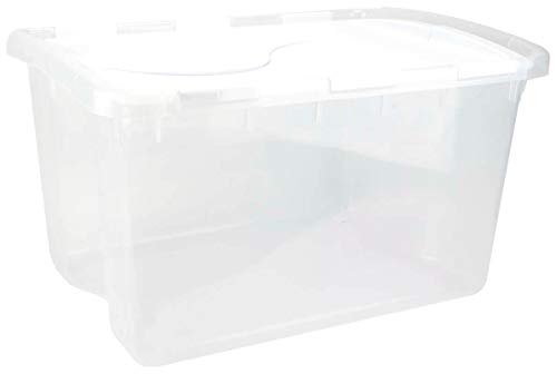 Sterilite 1914 Single 48 Quart Hinged Lid Storage Box Tote Container (18 Pack)