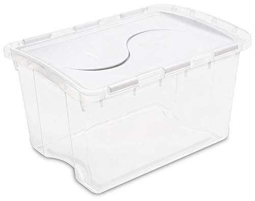 Sterilite 1914 Single 48 Quart Hinged Lid Storage Box Tote Container (18 Pack)