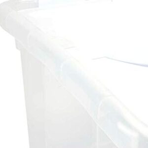 Sterilite 1914 Single 48 Quart Hinged Lid Storage Box Tote Container (18 Pack)