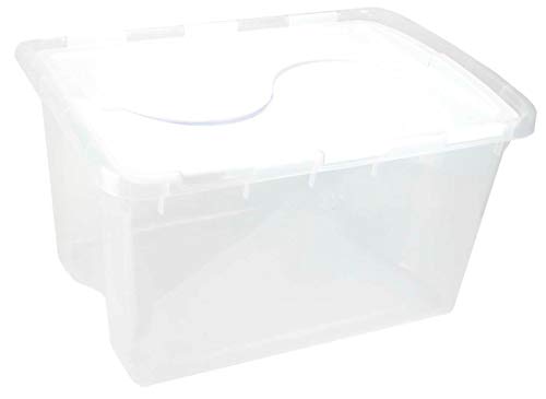 Sterilite 1914 Single 48 Quart Hinged Lid Storage Box Tote Container (18 Pack)