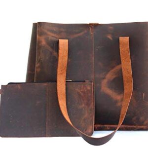 Genuine Soft Buffalo Leather Tote Bag Elegant Shopper Shoulder Bags by Lust Leather