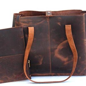 Genuine Soft Buffalo Leather Tote Bag Elegant Shopper Shoulder Bags by Lust Leather