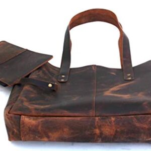 Genuine Soft Buffalo Leather Tote Bag Elegant Shopper Shoulder Bags by Lust Leather