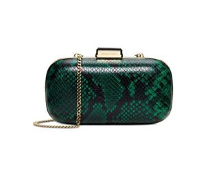 michael michael kors womens elsie dome clutch (palmetto green/gold)