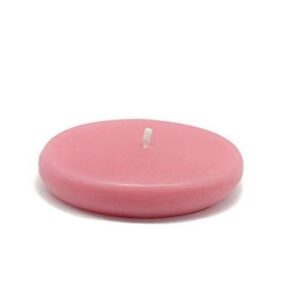 Zest Candle 24-Piece Floating Candles, 2.25-Inch, Pink