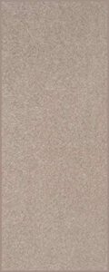 home queen solid color custom size runner area rug beige, 2′ x 4′