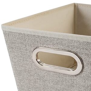 Simplify Medium Grommet Bin in Faux Jute Storage Basket, Beige