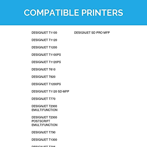 LD Products Compatible Replacements for HP 72 Ink Cartridge High Yield (2 Photo Black, 1 Cyan, 1 Magenta, 1 Yellow, 5-Pack) DesignJet T1100, T1120, T1200, T610, T620, T770, T1100ps, T1120 SD-MFP