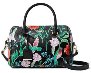 kate spade new york cameron street jardin lane large satchel, black multi