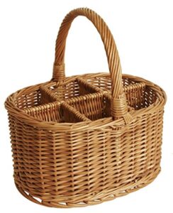 wald imports brown willow wine/beverage storage basket