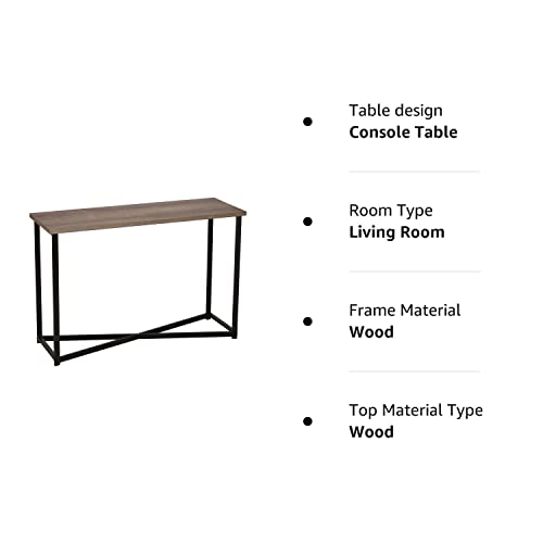 Household Essentials Ashwood Sofa Table | Console Table for Entryway | Gray-Brown 29.5 Inch