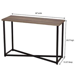 Household Essentials Ashwood Sofa Table | Console Table for Entryway | Gray-Brown 29.5 Inch