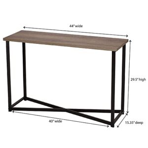 Household Essentials Ashwood Sofa Table | Console Table for Entryway | Gray-Brown 29.5 Inch