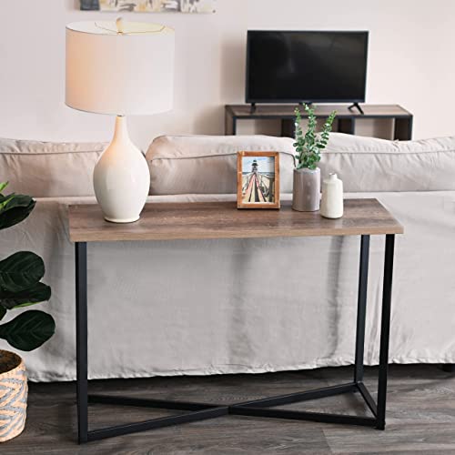 Household Essentials Ashwood Sofa Table | Console Table for Entryway | Gray-Brown 29.5 Inch