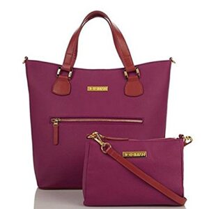 JOY & IMAN Alexandria Leather Tote Crossbody Zip Pockets Cognac NEW 539-083