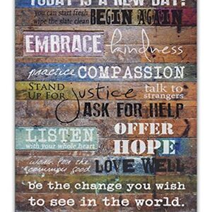 Creative Products Today is a New Day Wood Wall Art Print by Marla Rae 16 x 12