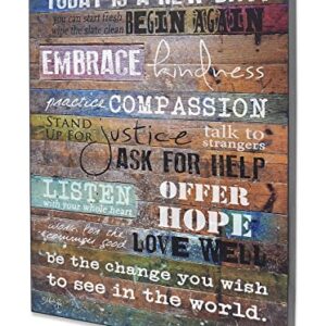 Creative Products Today is a New Day Wood Wall Art Print by Marla Rae 16 x 12