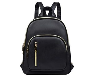 yanaier women mini backpack purse pu leather anti-theft backpack ladies girls fashion casual travel daypack rucksack black