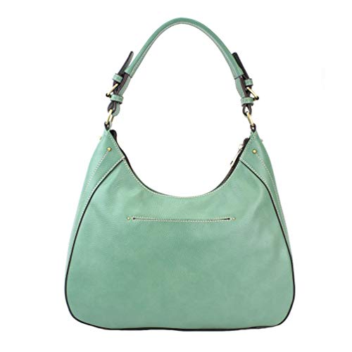 Chala Paw Print Ivory Sweet Hobo Tote Shoulder Bag, Dog Lovers Gift (Teal)