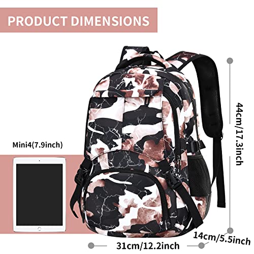 Camo School Backpack for Campus Camping Travel Hiking (Camo Brown)