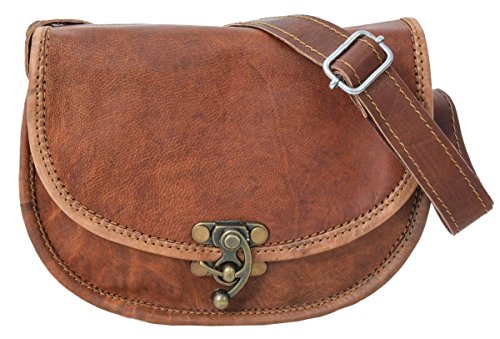 Gusti Handbags shoulder bag/satchel ladies vintage Brown leather true leather - Rosa