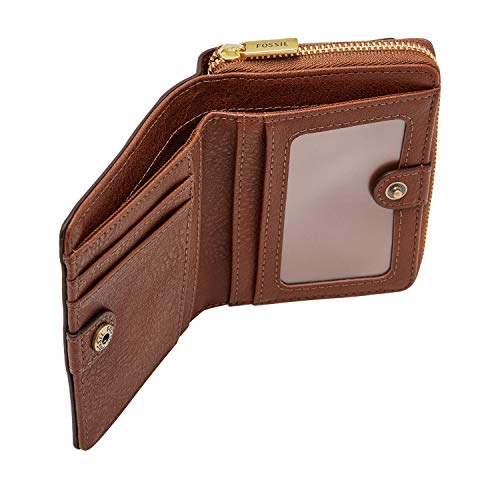 Fossil Women's Logan Leather RFID-Blocking Mini Multifunction Bifold Wallet