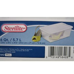 Sterilite 6-qt. Storage Box White Set of 12