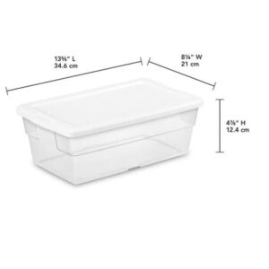 Sterilite 6-qt. Storage Box White Set of 12