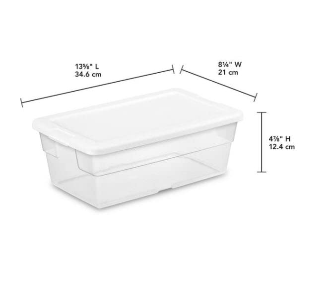 Sterilite 6-qt. Storage Box White Set of 12