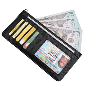 ARRIZO Women's Credit Card Wallet Slim Long Card Wallet Holder with Zipper Pocket for Cash, Coin, Receipt, ID Card