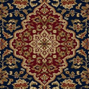 Kirsten Traditional Oriental Navy Scatter Mat Rug, 2' x 3'