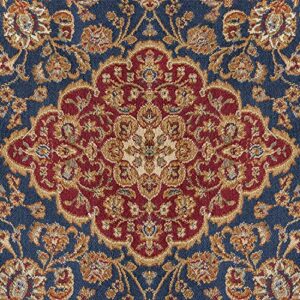 Kirsten Traditional Oriental Navy Scatter Mat Rug, 2' x 3'